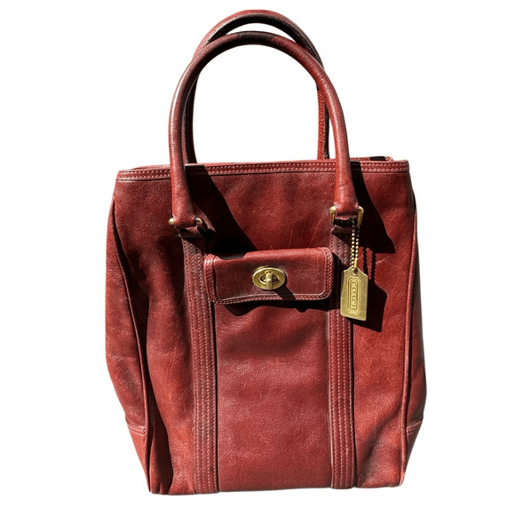 Coach | Bags | Coach Buffalo Hide Paper Bag Tote Rare Vintage G3974 ...